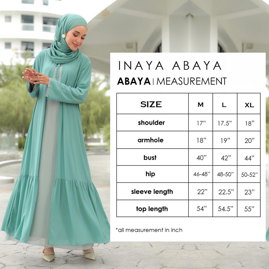 INAYA ABAYA – NUDE BROWN – DLARAAISHAH